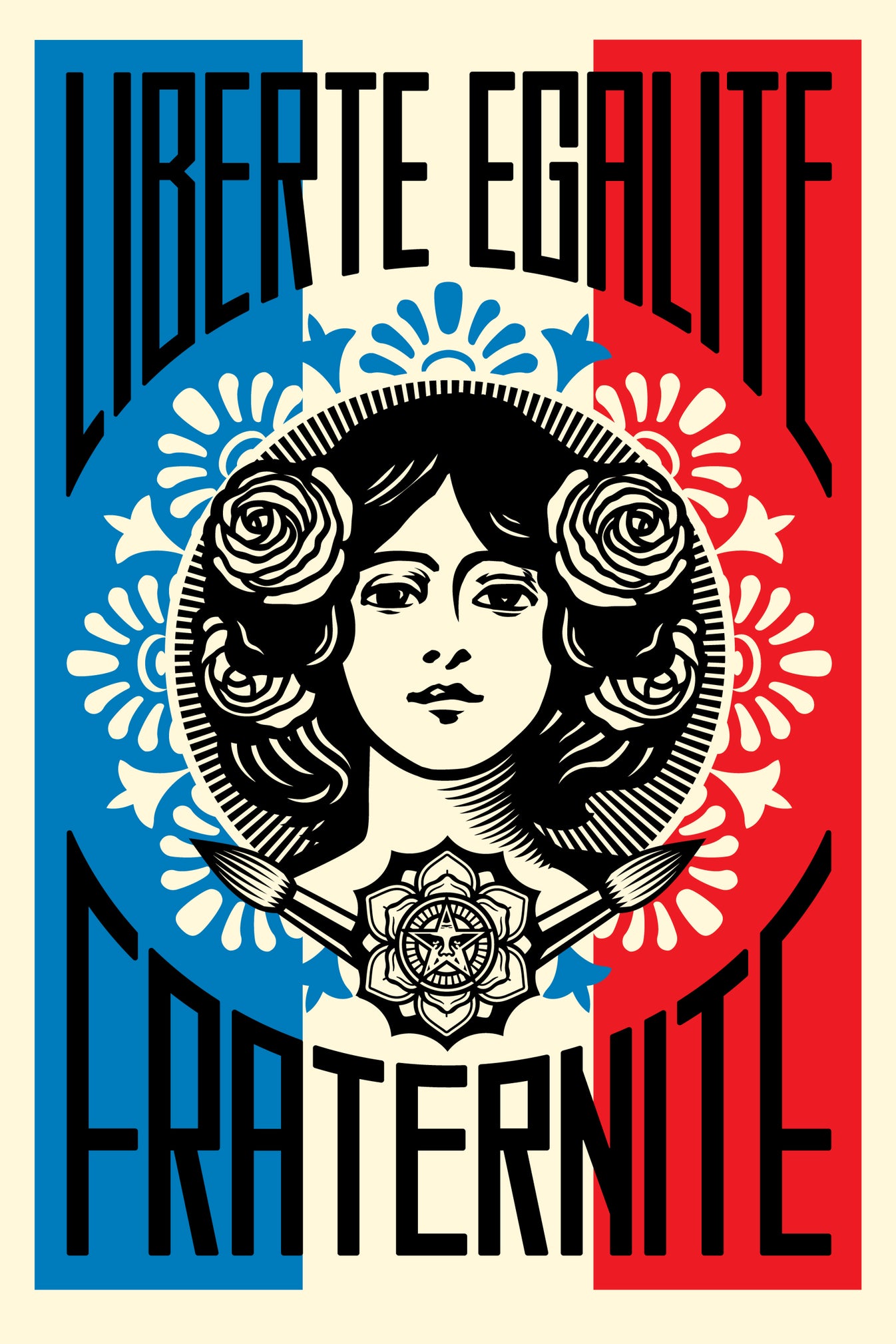Shepard Fairey - OBEY GIANT- LIBERTÉ EGALITÉ FRATERNITÉ Signed Offset ...