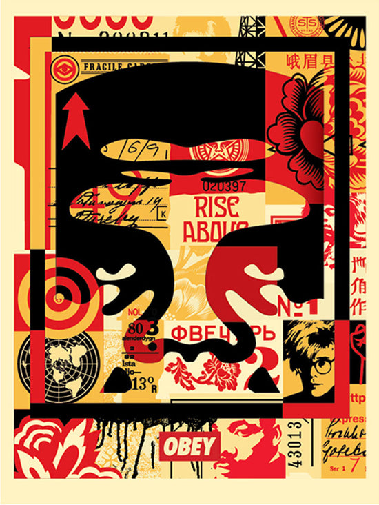 OBEY 3-FACE COLLAGE Signed Offset Lithograph Set – OBEY GIANT